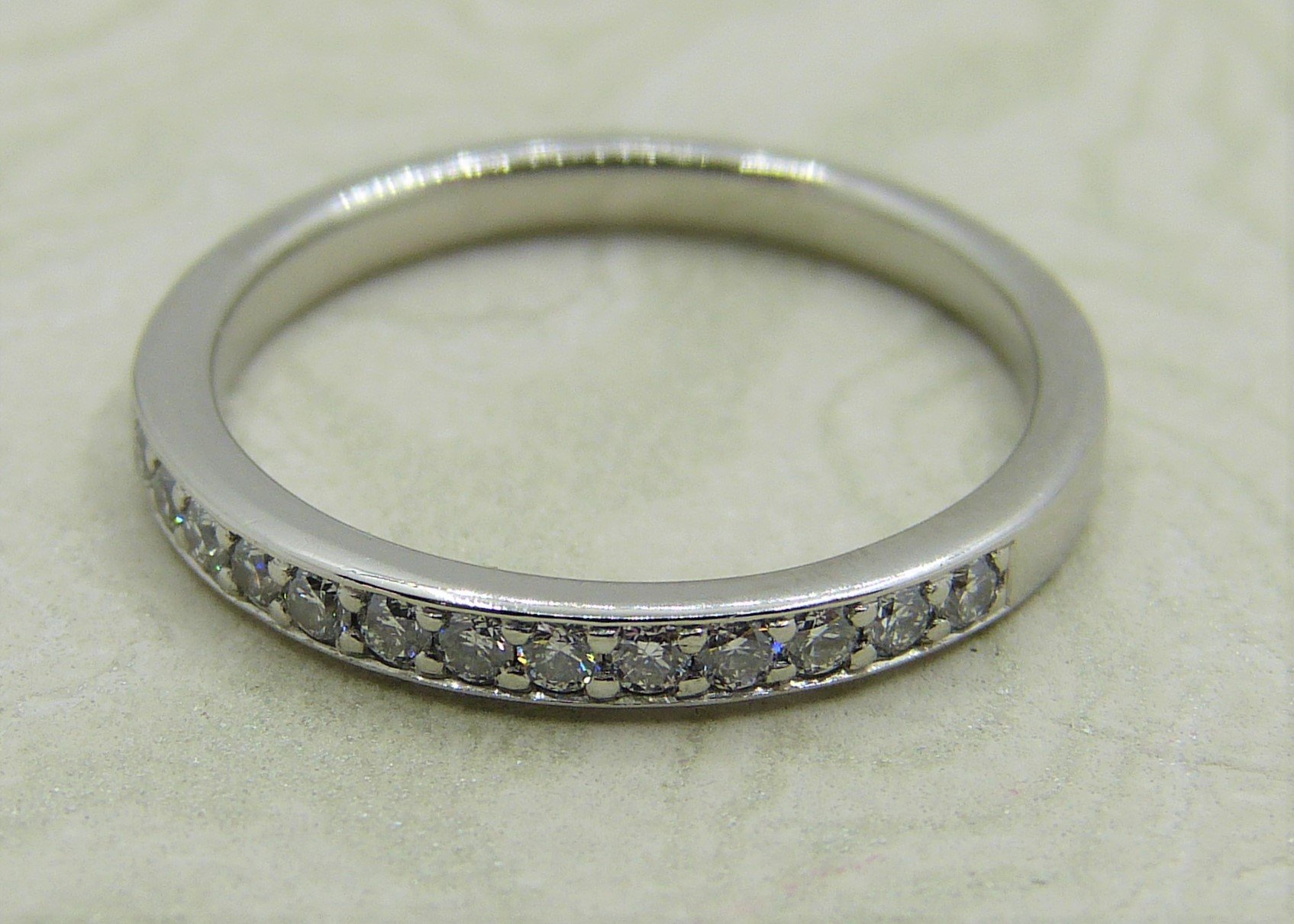 Antique Guest and Philips - Diamond Set, Platinum - Half Eternity Ring ... Antique Guest and Philips - Diamond Set, Platinum - Half Eternity Ring ...
